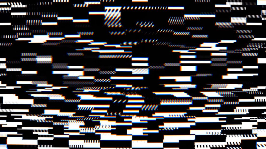 Red & Blue Outline Square Glitch Loop
