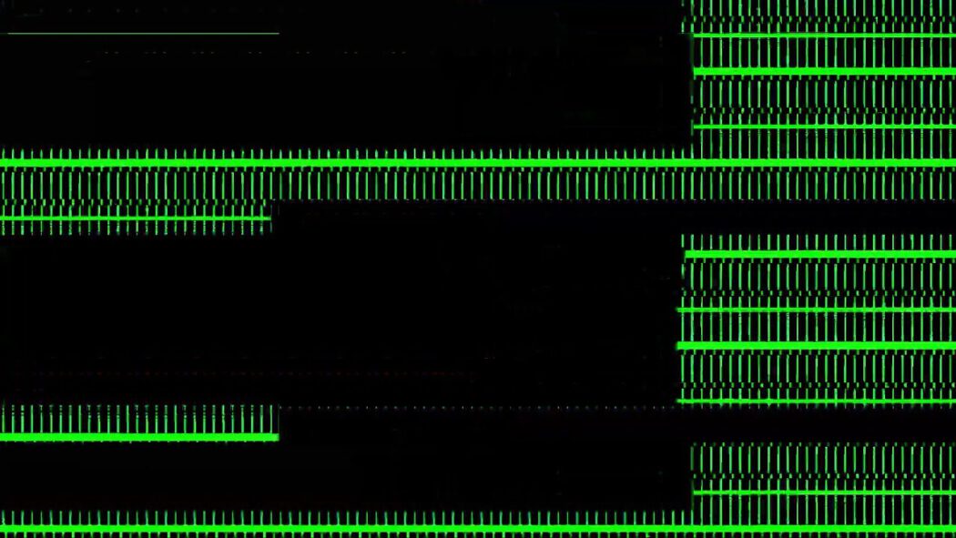 Green Screen Glitch Transition - Broken Computer Glitch