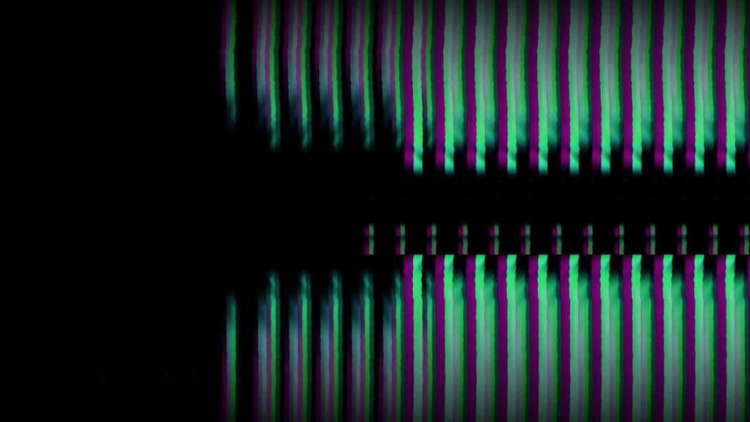 4K TV Static Lines - Screen Overlay - Curved Loop Effect