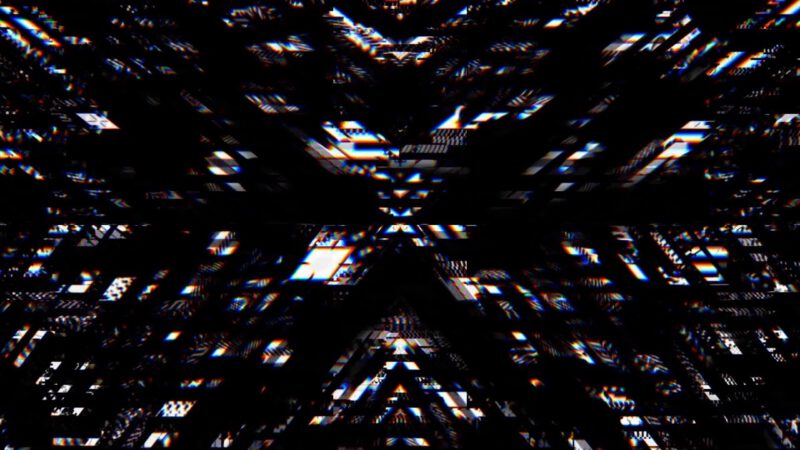 Gray Circles - Dark Glitch - Overlay Effect Loop