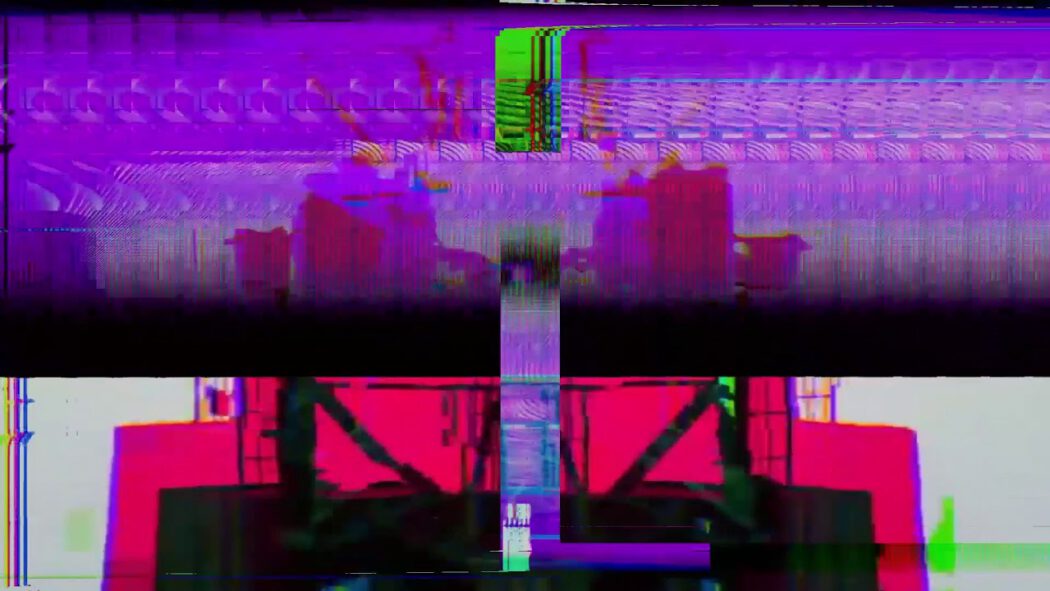 Minimal Green Screen Glitch Stain Loop