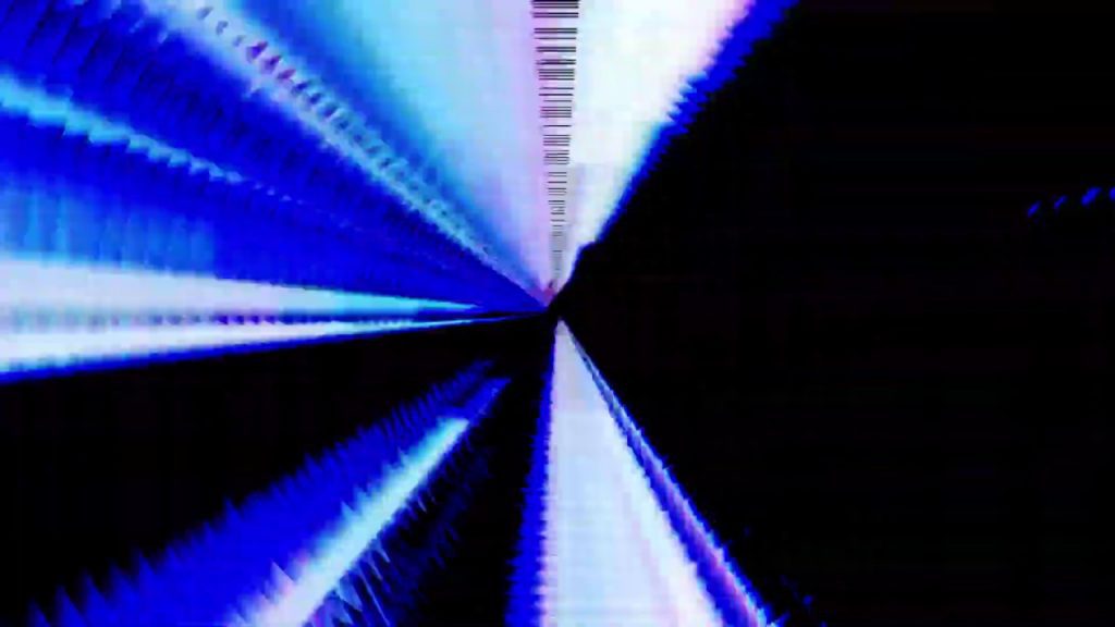 Broken Digital Blue Screen Glitch Overlay - Loop Effect