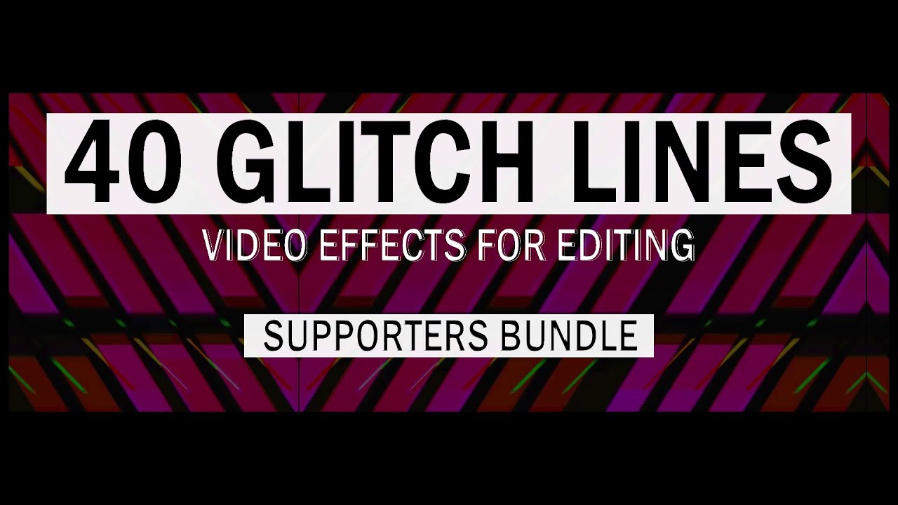 40 Glitch Lines - Video Effects - Bundle — Free Stock Footage Archive