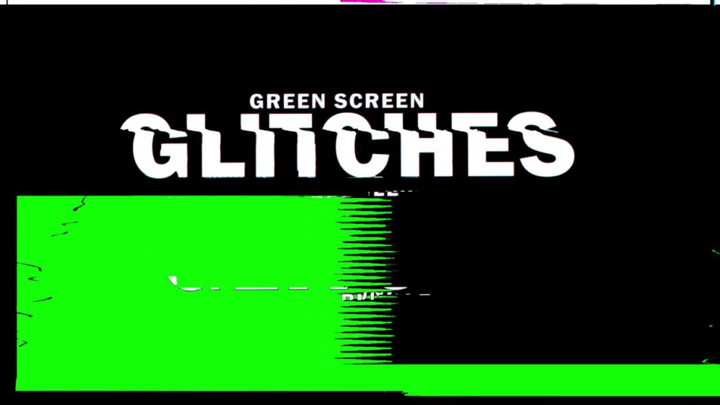 Green Wiggle Glitch Texture Effect Loop Background