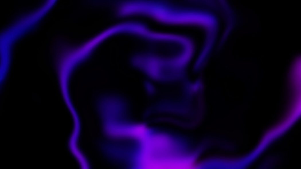 Blue Light Leak Overlay - Alien Lights - Black Background