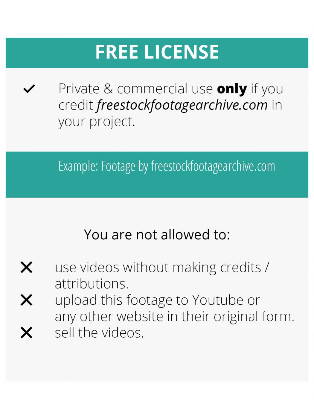 Licenses | Free Stock Footage Archive