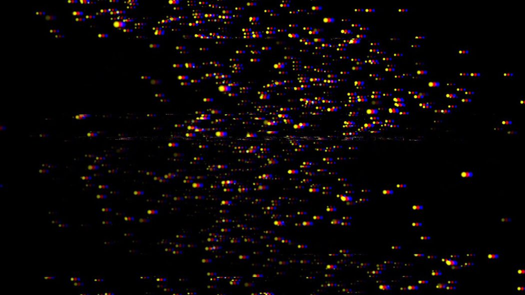 Color-Split Particle Overlay Effect - Black Background Loop