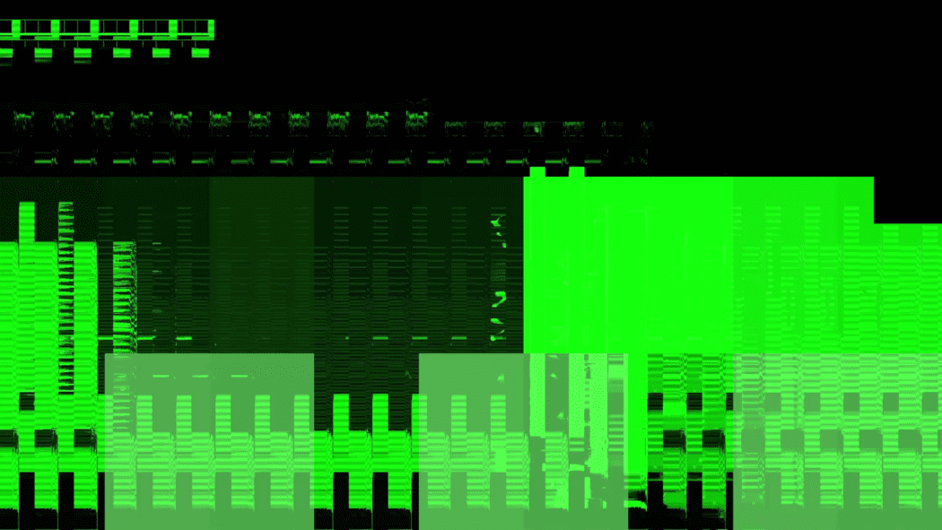 Vertical Lines Echo Glitchy Effect Loop