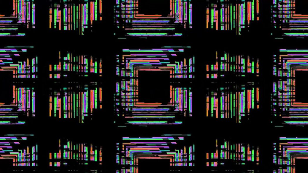 Glitch Screen Effect Frame - Destroyed Pixels - Loop