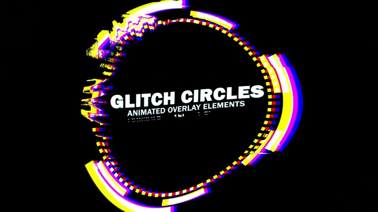 Big Glitch Circle Pack - 43 Animated Overlay Circles
