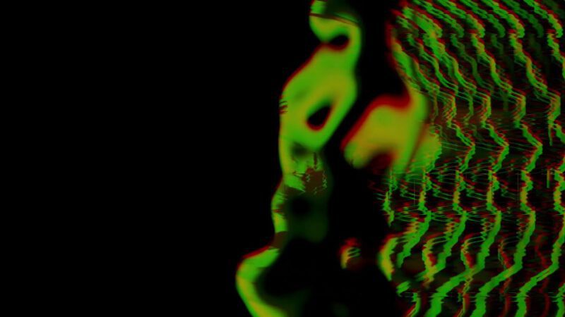 4K Red & Blue Screen Glitch - Corruption - TV Effect Loop