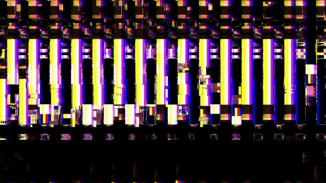 Curved Glitchy Lines - RGB Split Overlay / Background Loop