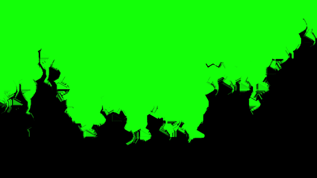 Green Screen Glitch - Outline Square Overlay Fragments