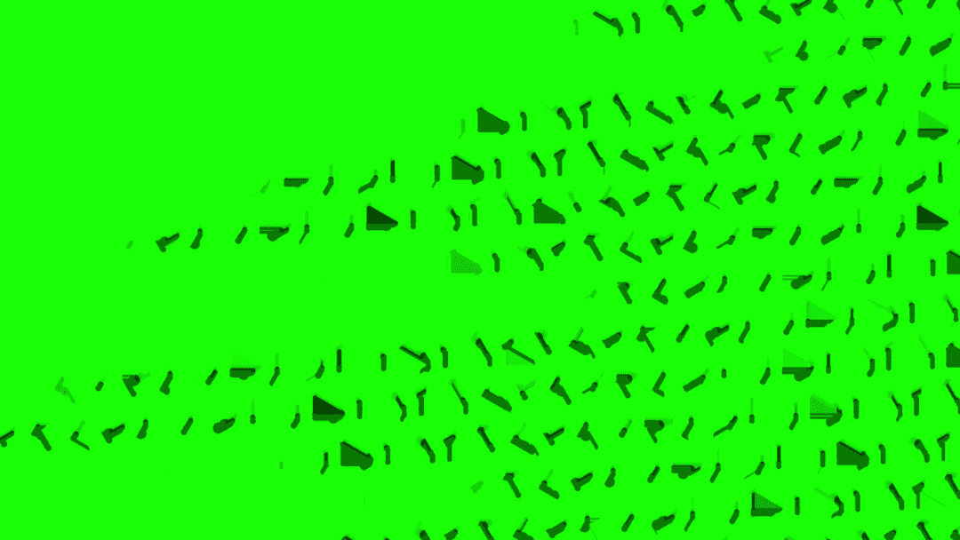 Digital Green Screen Glitch Transition - Broken Blocks