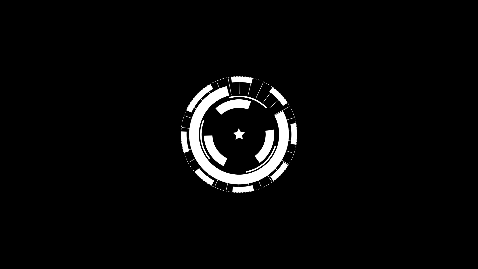 Hud Interface Element - Star Target + Template — Free Stock Footage Archive