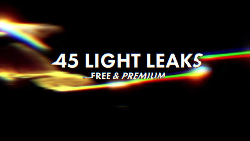 Blue Light Leak Overlay - Alien Lights - Black Background