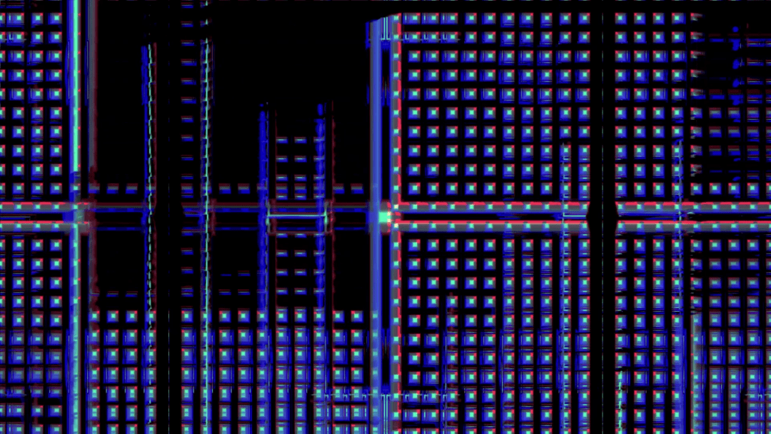 Red-Blue Screen Glitch - Lofi Lines Effect Loop