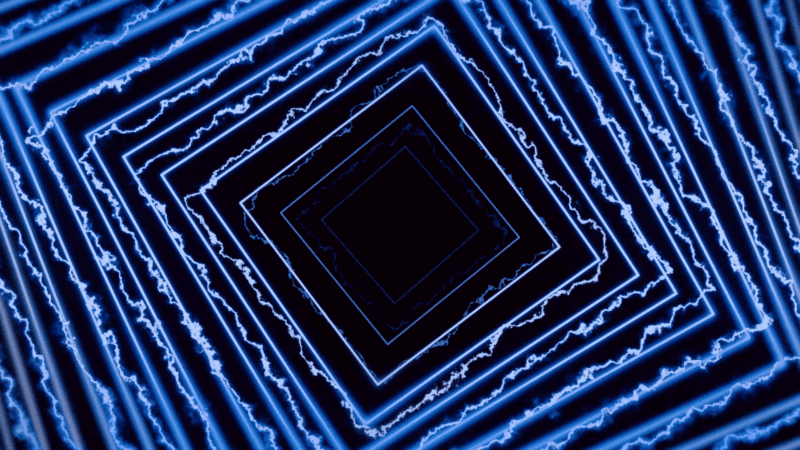 Red-Blue Screen Glitch - Lofi Lines Effect Loop