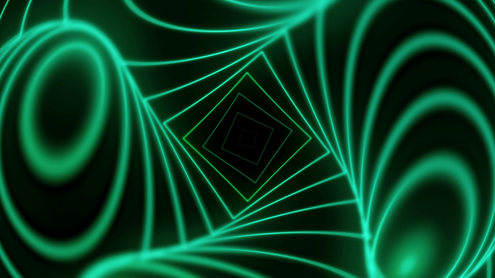 Green Squares - Echo Dimensions - Effect Loop — Free Stock Footage Archive