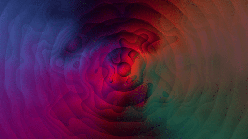 Red & Blue Outline Square Glitch Loop