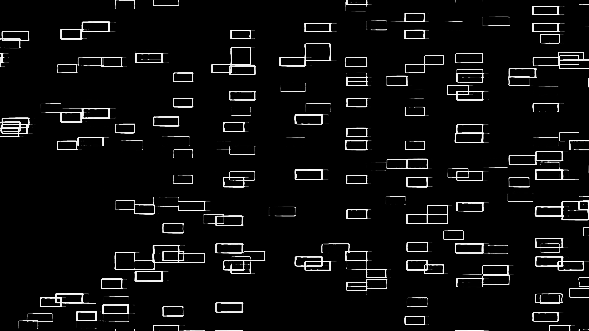 White Outline Squares - BW Glitched Error Loop — Free Stock Footage Archive
